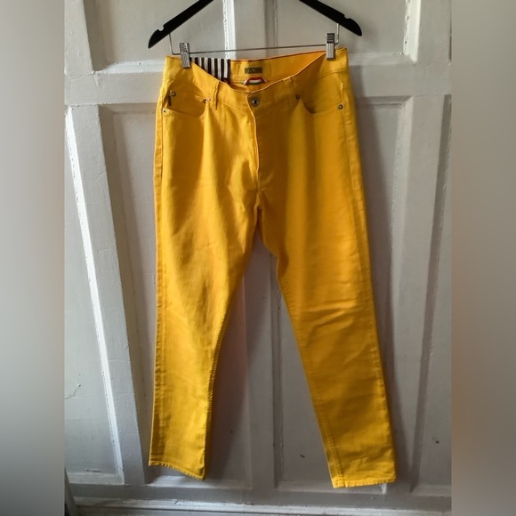Moschino | Jeans | Moschino Shine Str Ladies Yellow Jeans | Poshmark